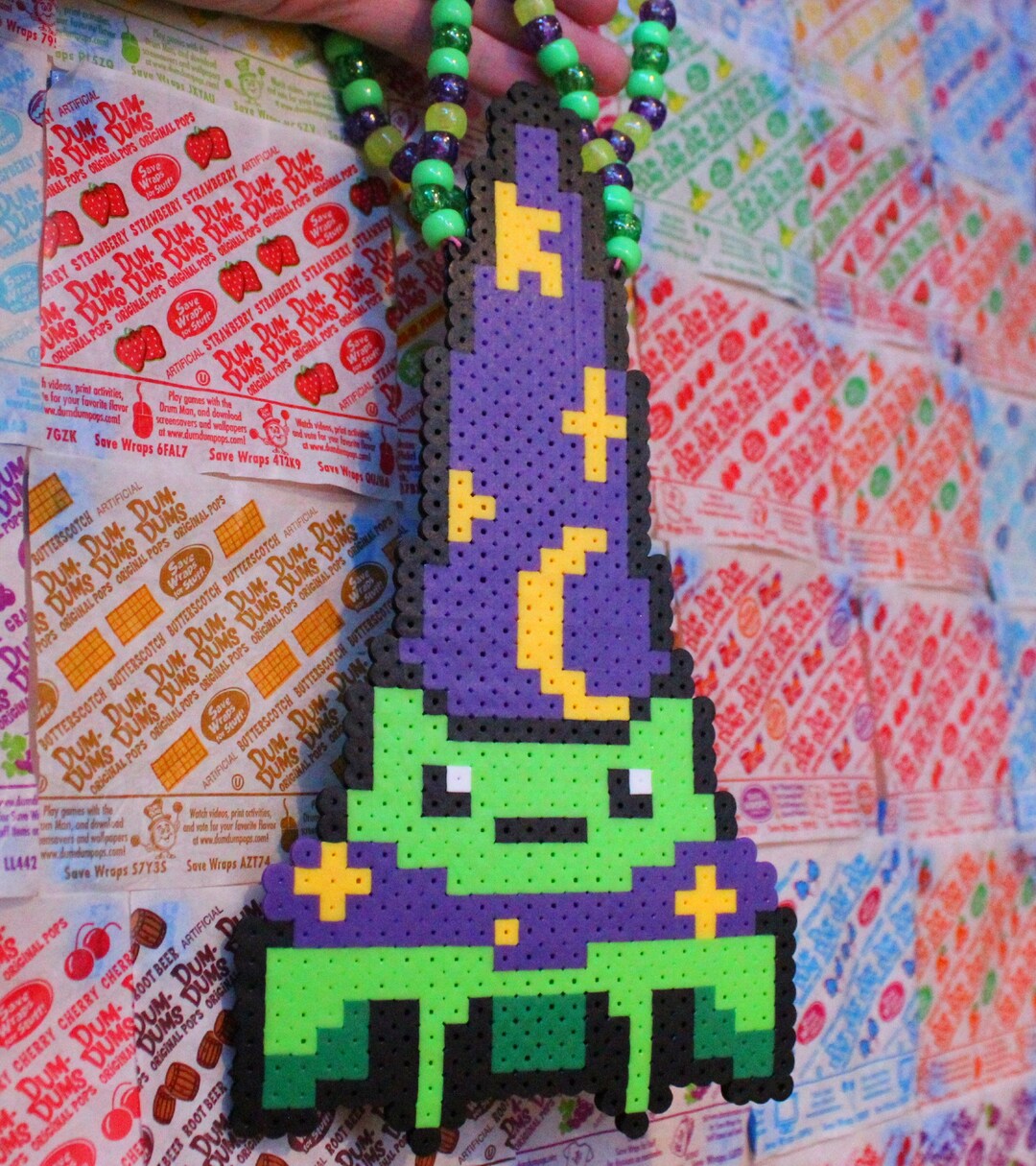 Wizard Frog Kandi Perler Necklace - Etsy
