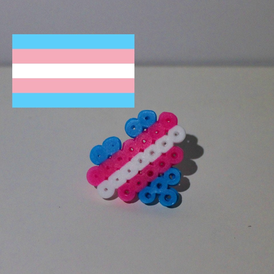 Pride Heart Perler Pins | Etsy