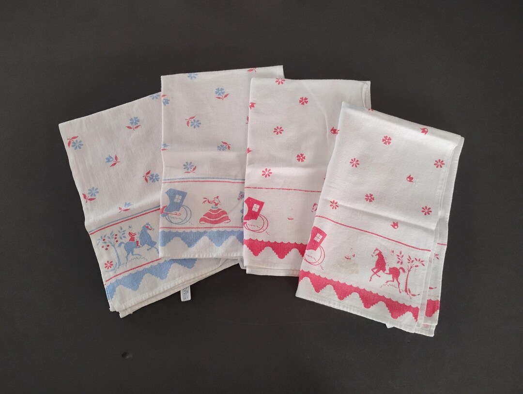 Vintage Cannon Kitchen Towels Set of 4 Lot Dish Towels Tea Towels ...