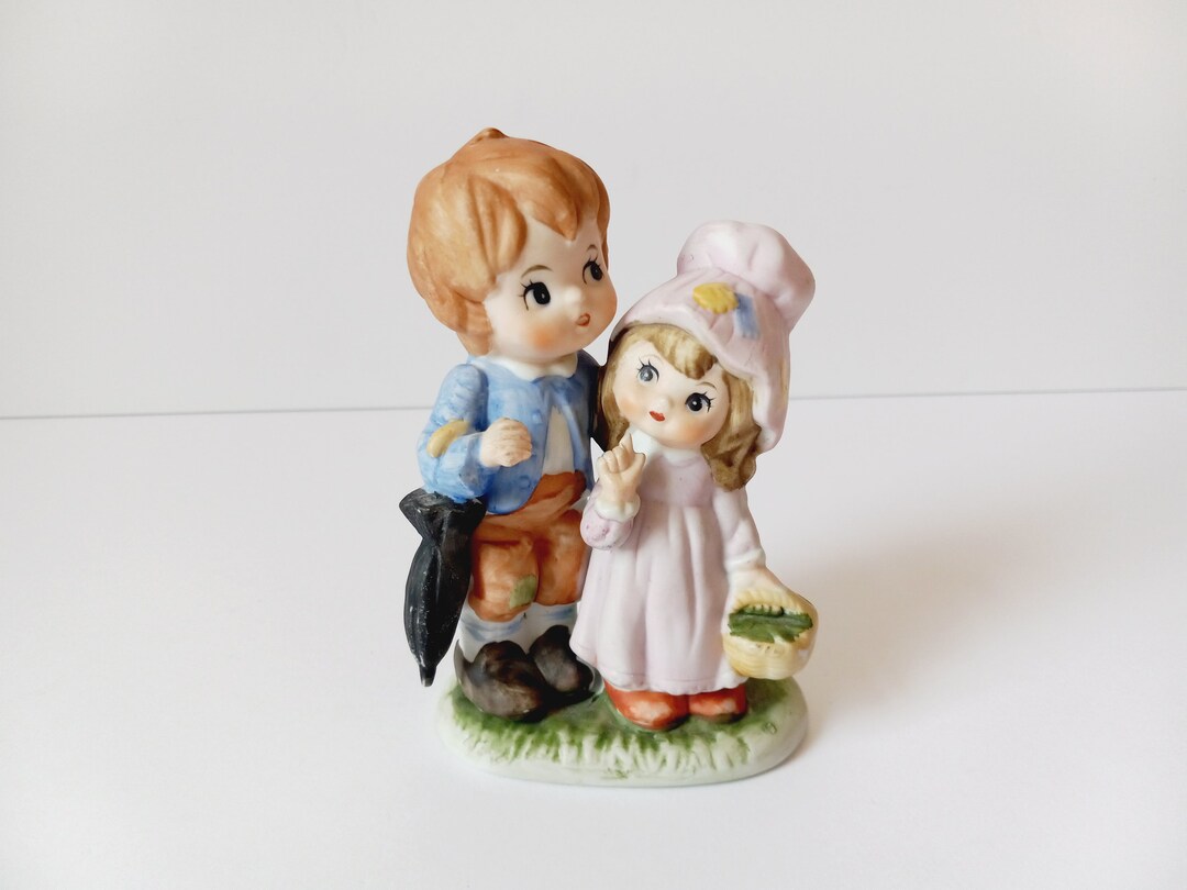 Vintage Boy and Girl Figurine Moppets 1971 Fran Mar 70s Love - Etsy