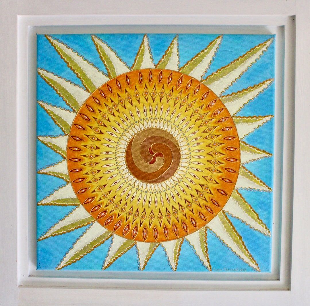 THE Sun.orginal Paiting,mandala Art,spiritual Art,colorful Art ...
