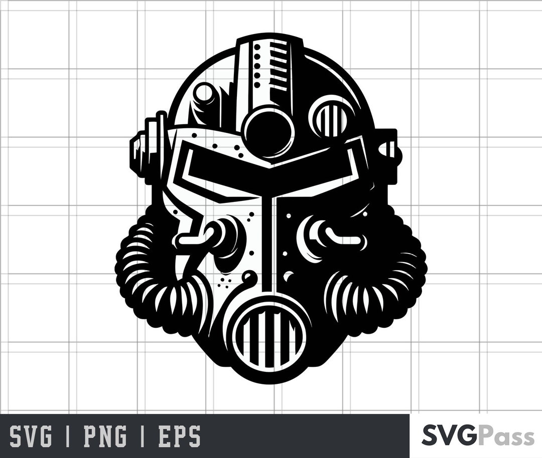 Fallout Brotherhood of Steel Helmet SVG | SVG Cricut Cut File ...