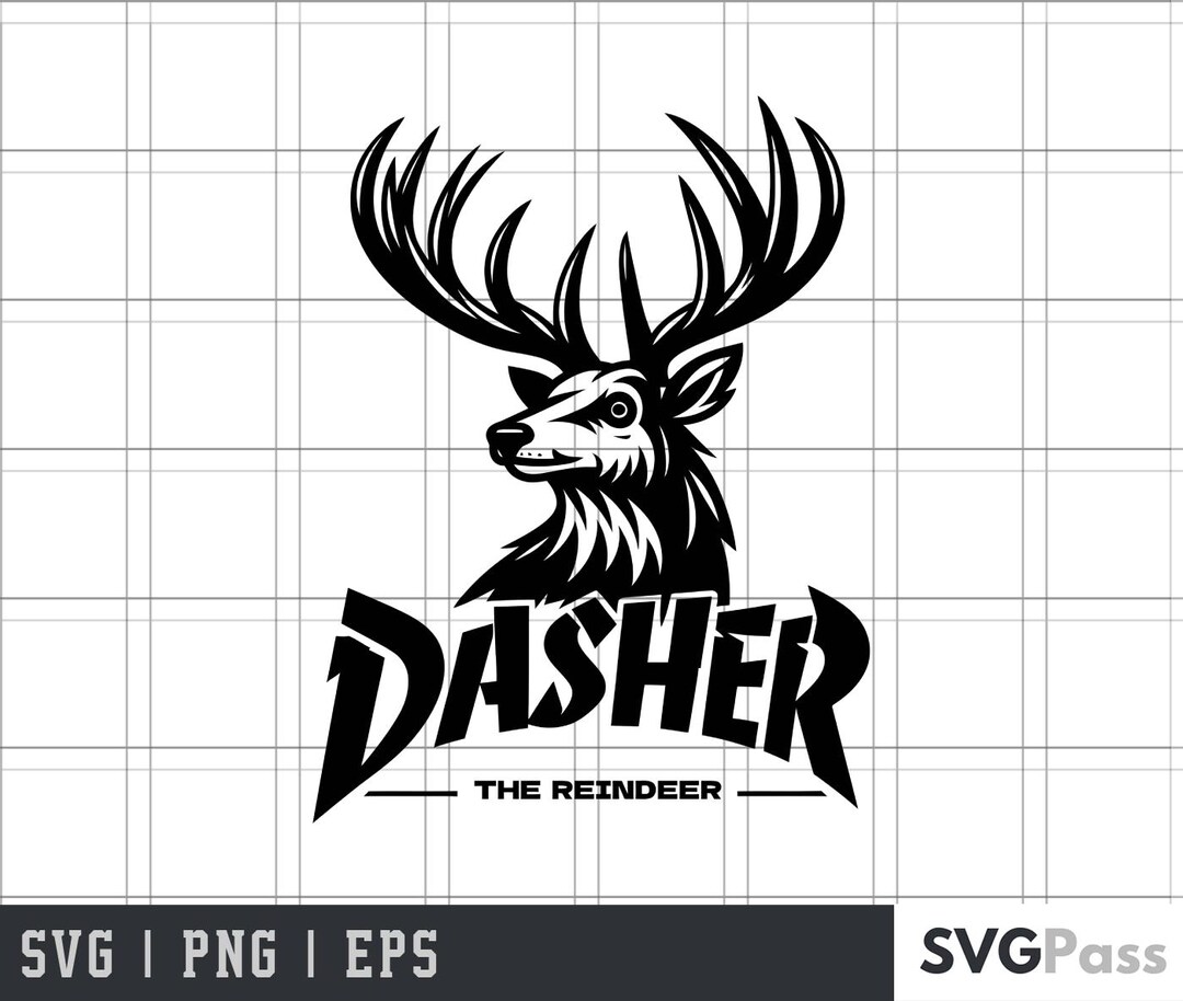 Dasher the Reindeer SVG | SVG Cricut Cut File | Silhouette Cut File - Etsy