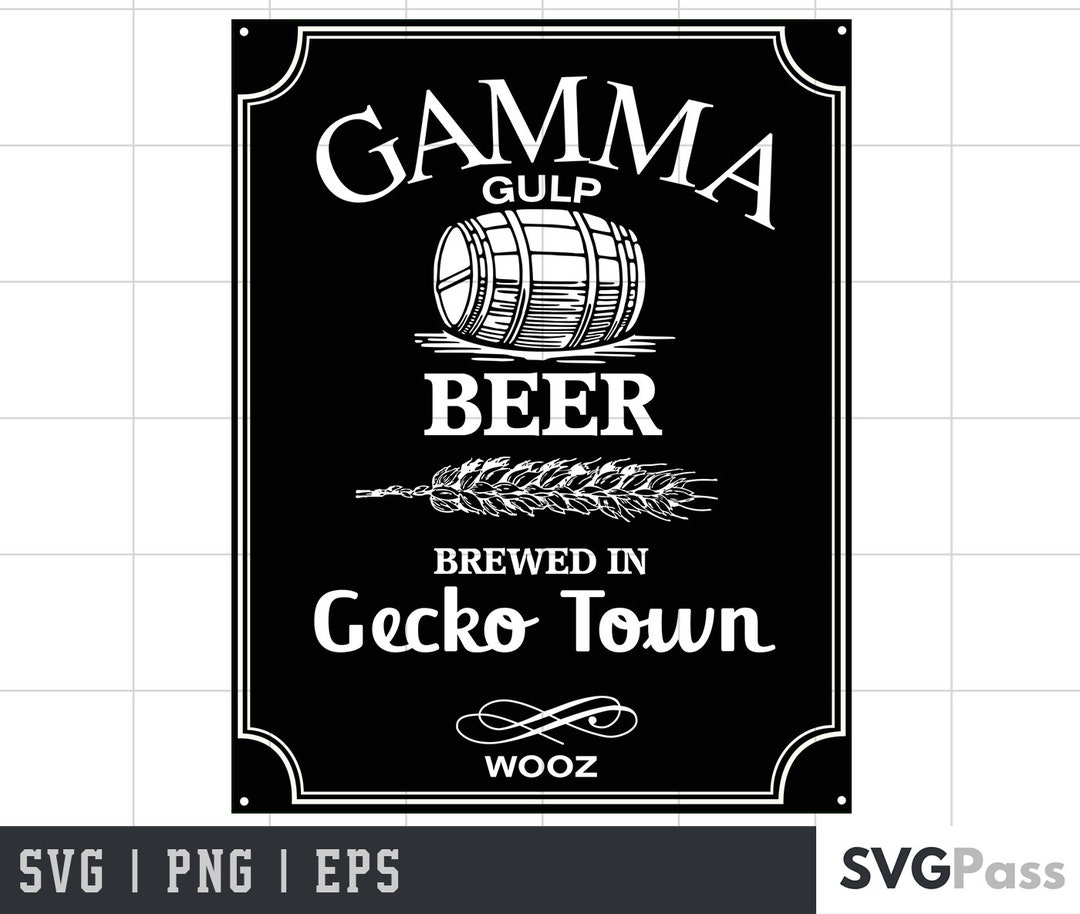 Fallout Gamma Gulp Beer SVG SVG Cricut Cut File Silhouette Cut File - Etsy