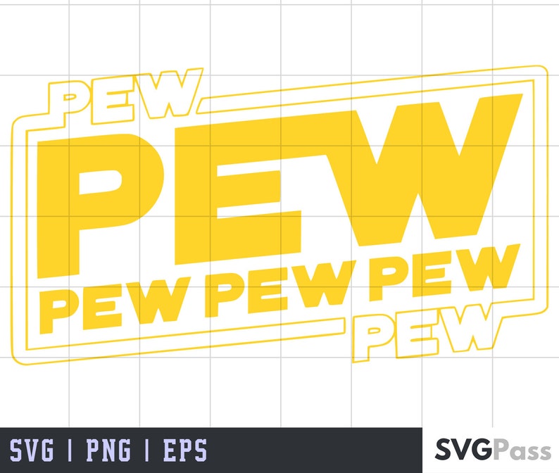 Star Wars Pew Pew Pew SVG SVG Cricut Cut File Silhouette Cut File - Etsy
