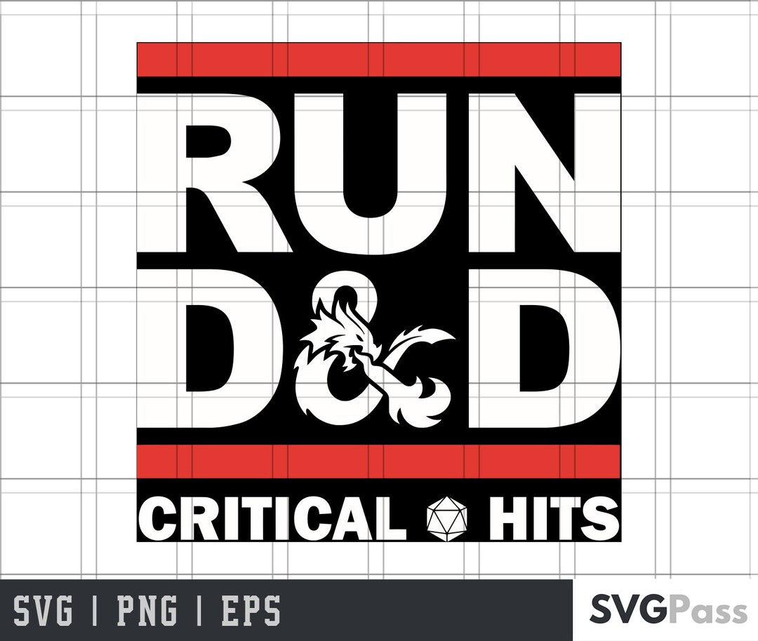 Run D&D SVG SVG Cricut Cut File Silhouette Cut File - Etsy