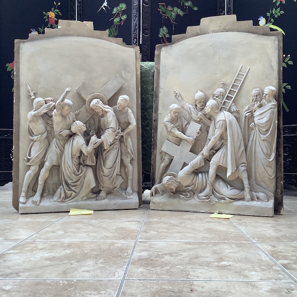 Plaster Stations of the Cross - Etsy Australia