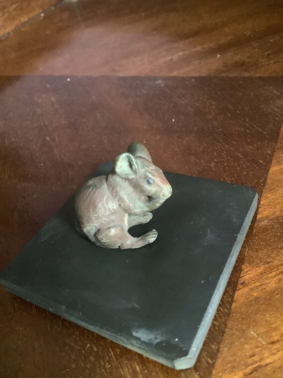 C1900 Antique Austrian bronze cold painted vintage mouse c | Etsy
