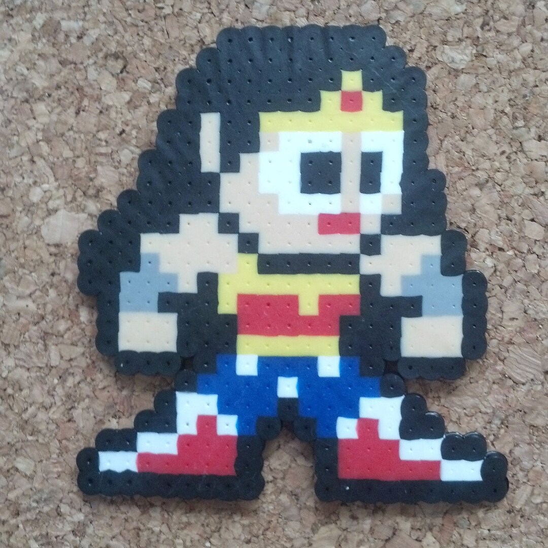 Wonder Woman DC Injustice Perler Bead Sprite - Megaman Style - Etsy
