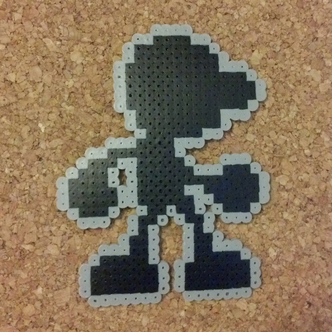 Mr. Game & Watch Smash Bros Perler Bead Sprite - Megaman Style - Etsy