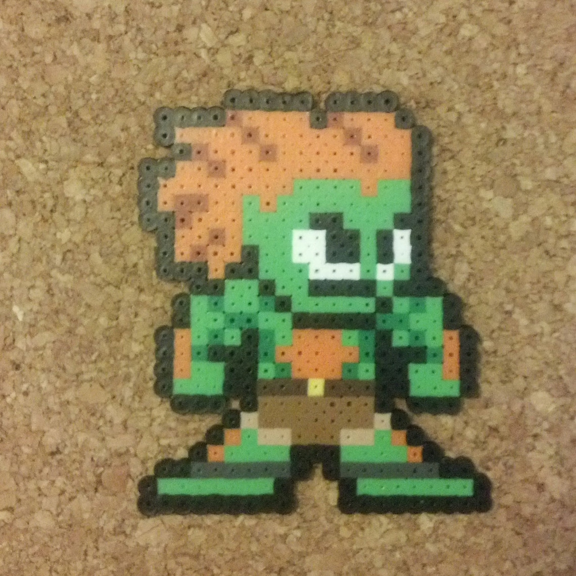 Blanka Street Fighter Perler Bead Sprite - Megaman Style - Etsy