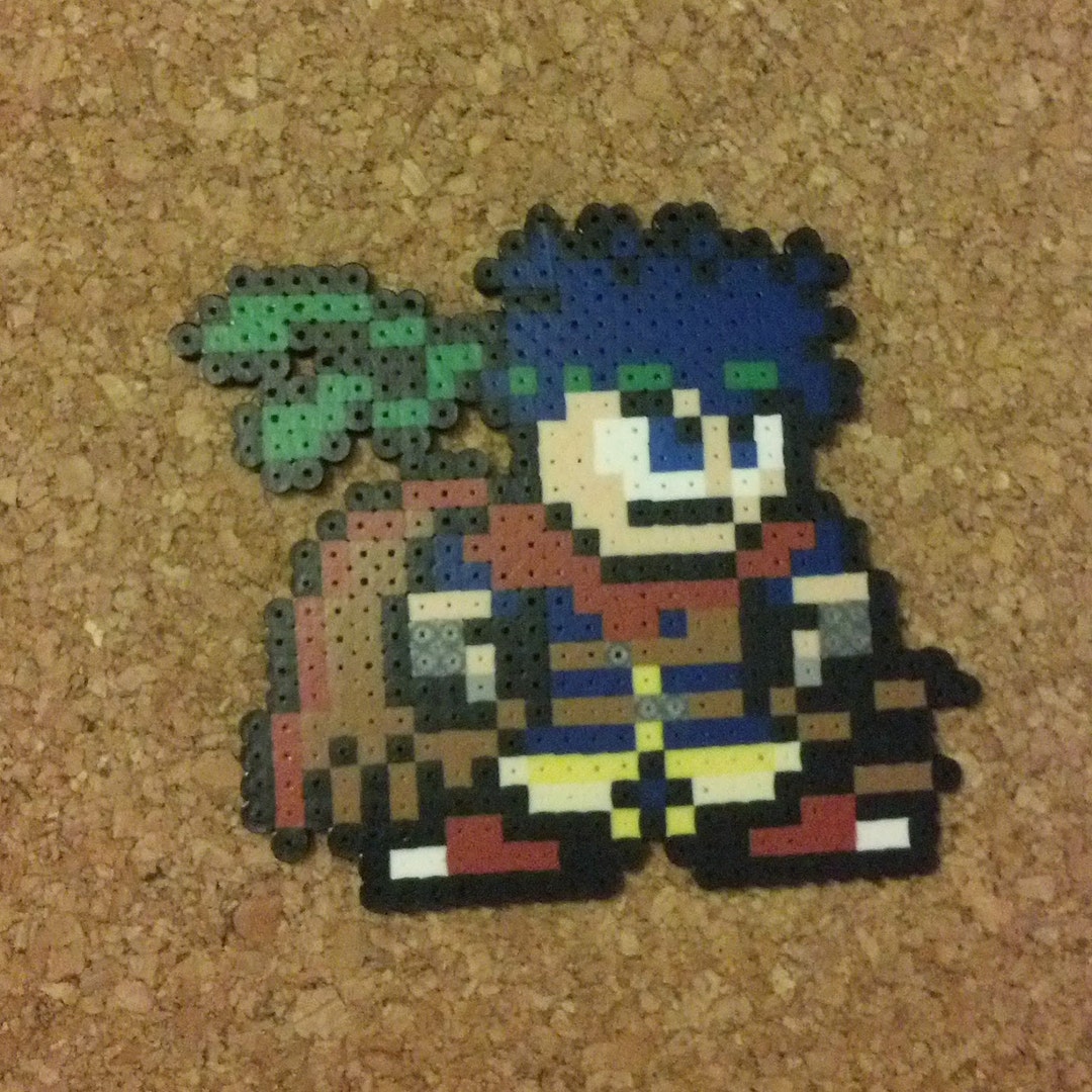 Ike Super Smash Bros Fire Emblem Perler Bead Sprite - Megaman Style - Etsy
