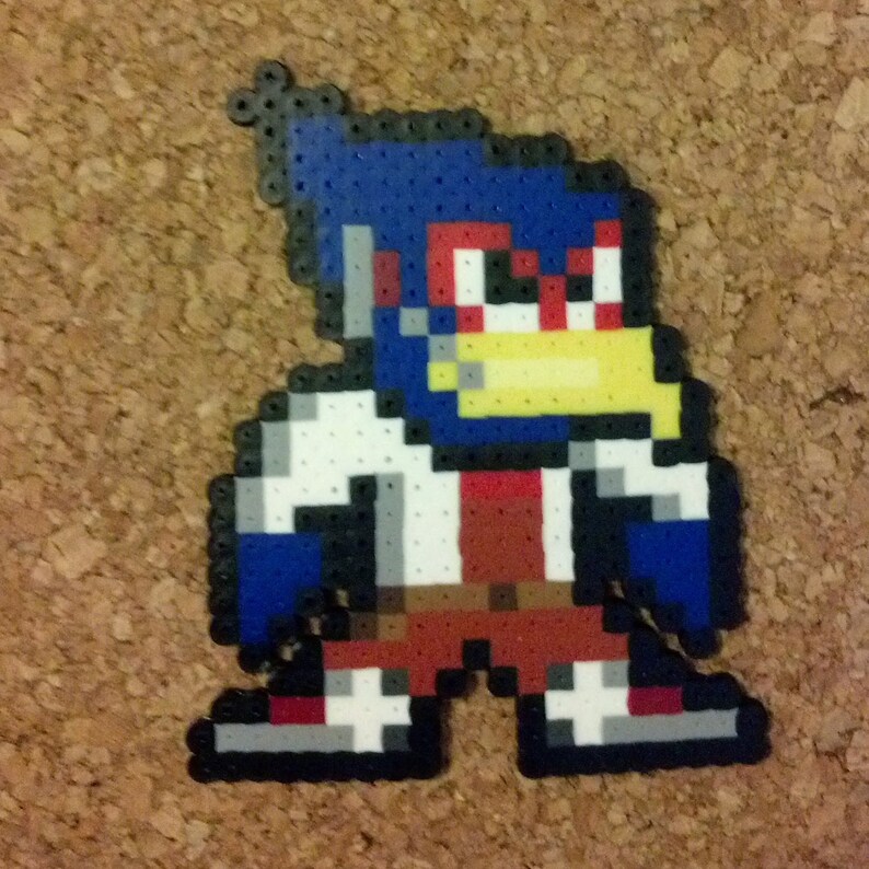 Falco Smash Bros Star Fox Perler Bead Sprite - Megaman Style - Etsy
