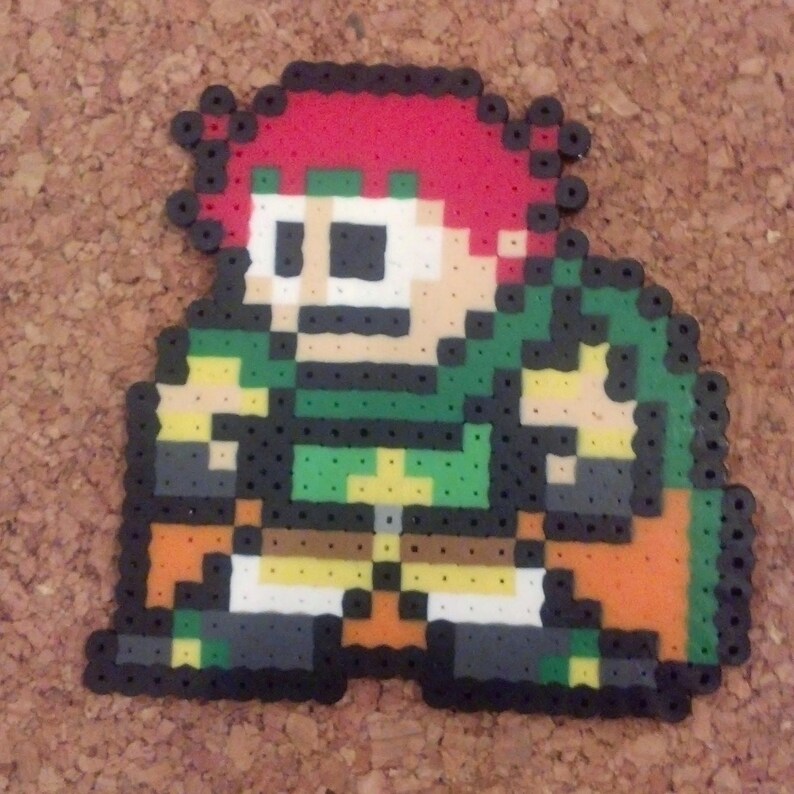 Roy Super Smash Bros Fire Emblem Perler Bead Sprite - Megaman Style - Etsy