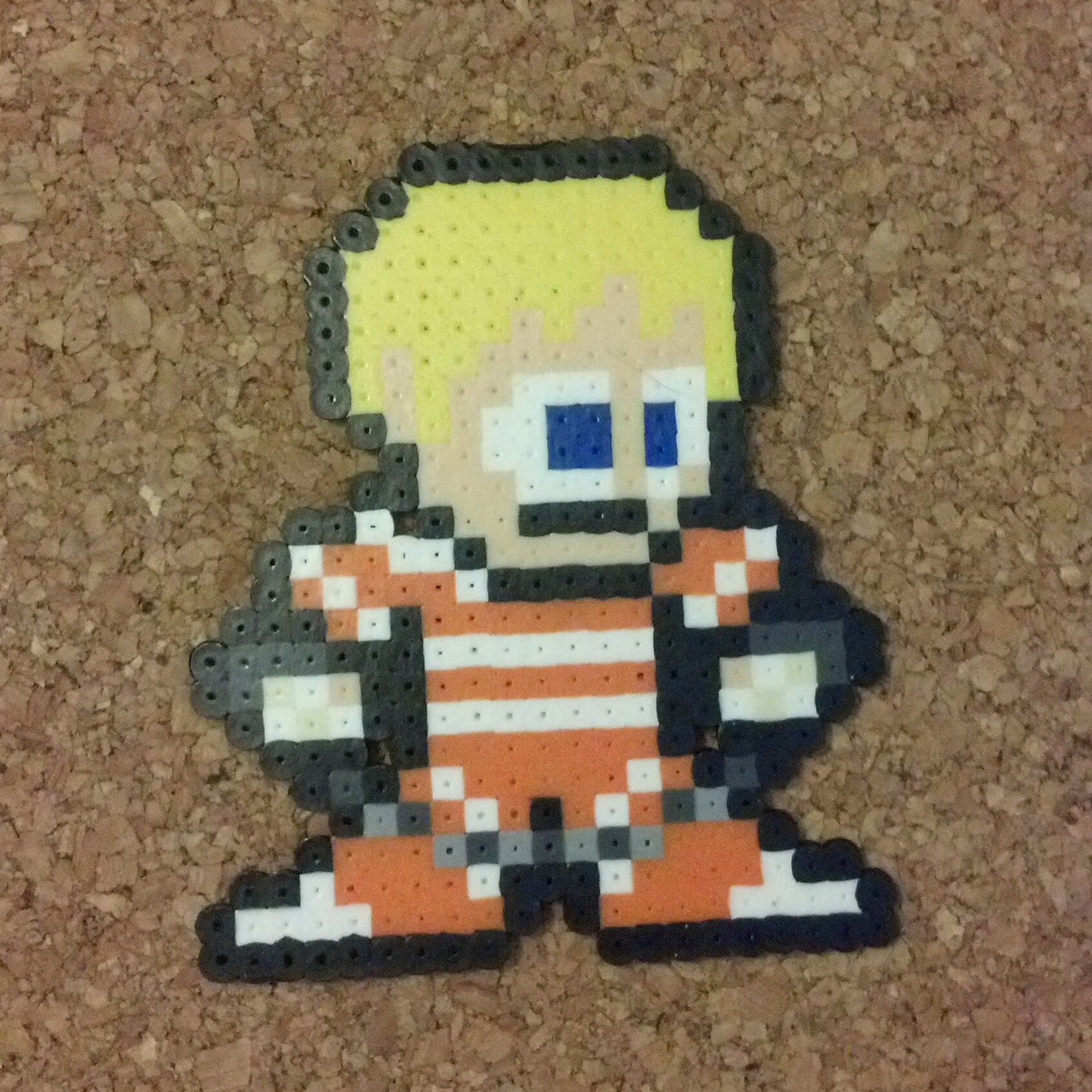 Cody Street Fighter Perler Bead Sprite - Megaman Style - Etsy