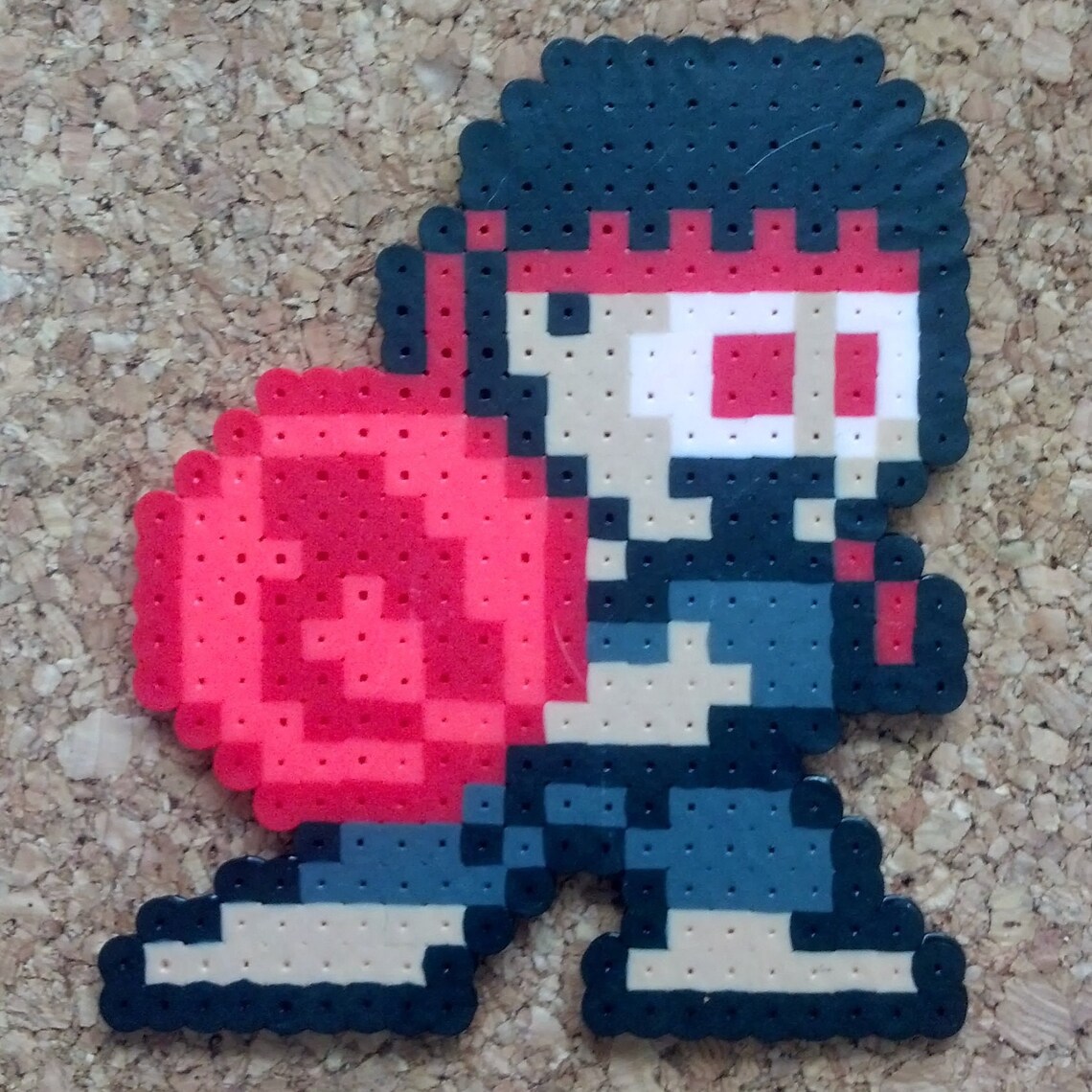 Dark Ryu Fireball Street Fighter Perler Bead Sprite - Megaman Style - Etsy