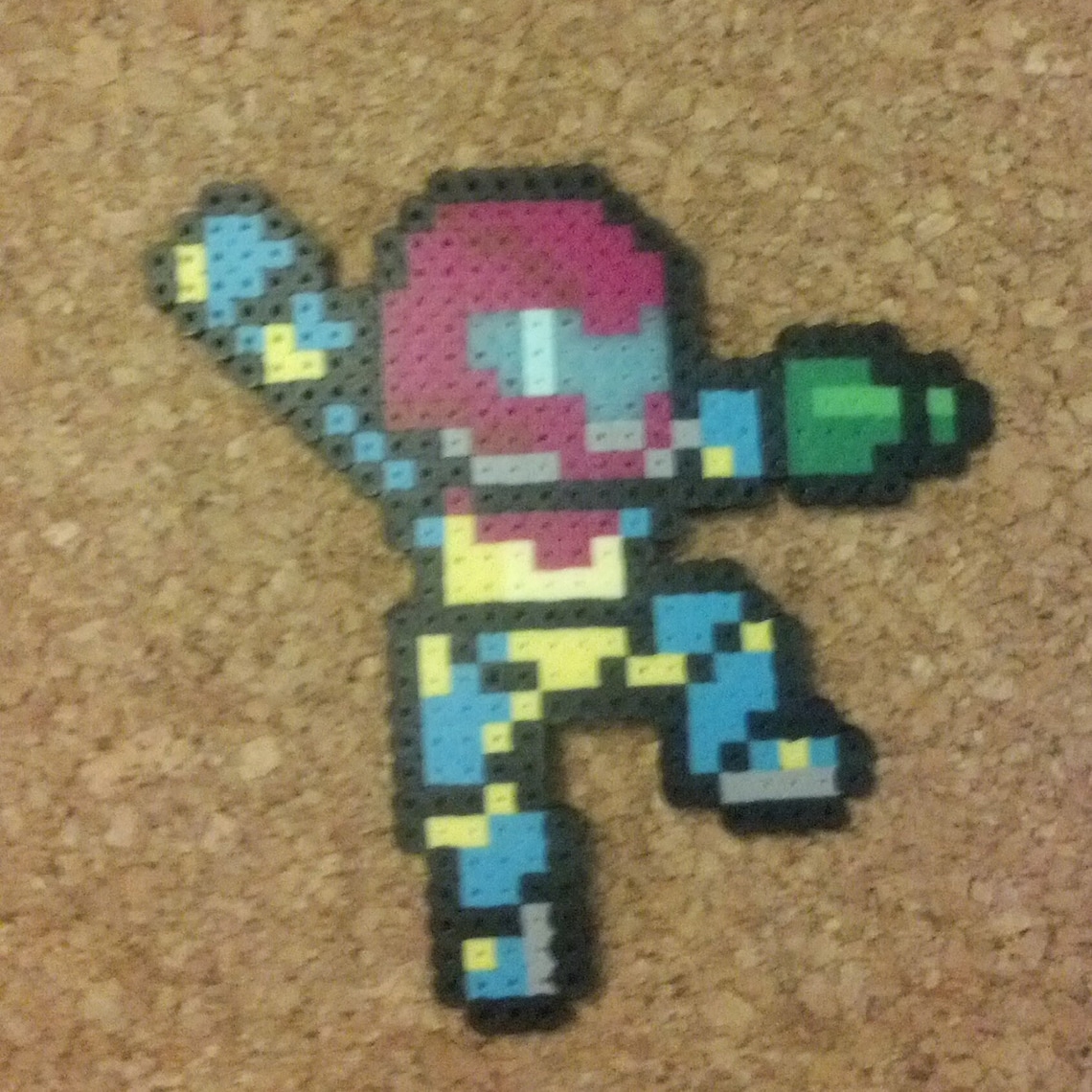Samus Aran Smash Bros Metroid Perler Bead Sprite - Megaman Style - Etsy