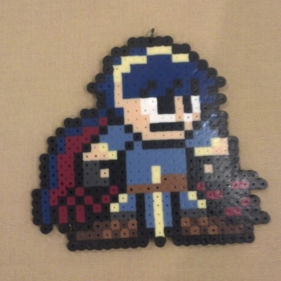 Marth Super Smash Bros Fire Emblem Perler Bead Sprite - Megaman Style ...