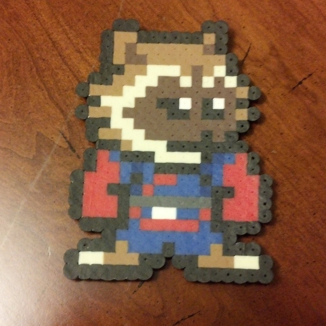 Rocket Raccoon Marvel Perler Bead Sprite - Megaman Style - Etsy