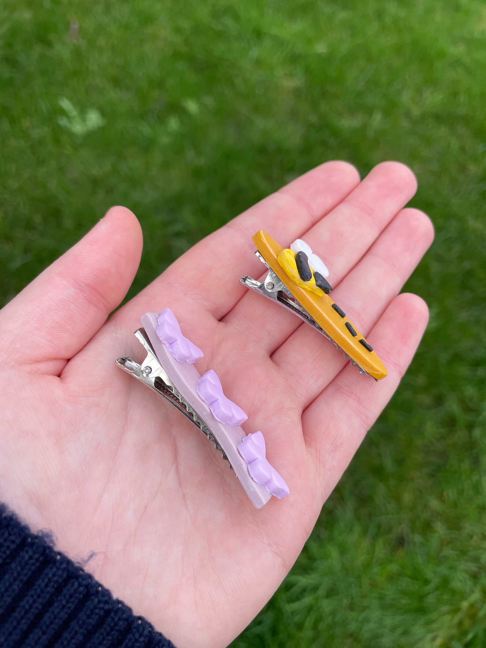 Butterfly Bee Polymer Clay Hair Clip | Unique Unusual Hair Slide ...