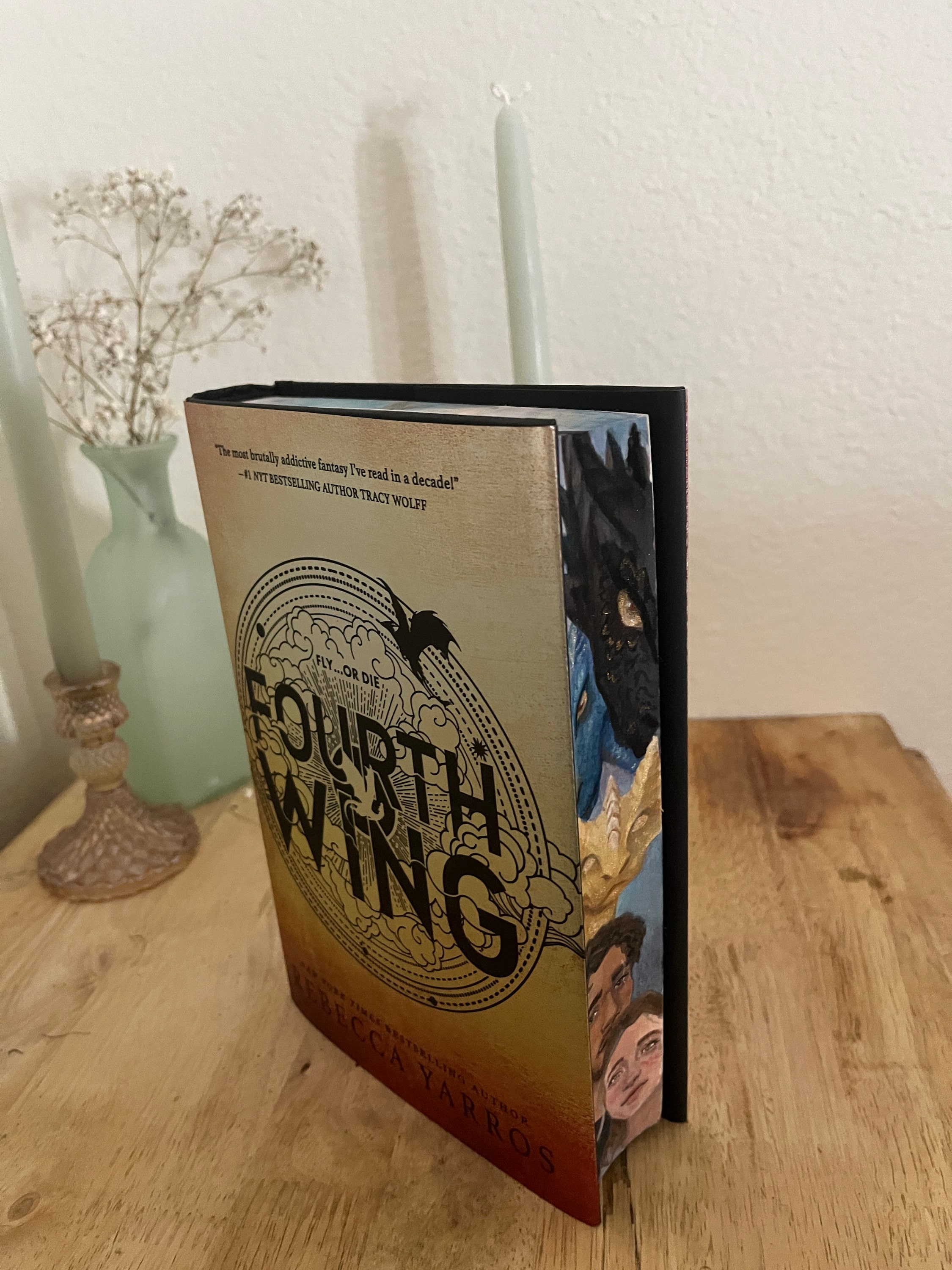 Fourth Wing Hand Painted Book - Etsy