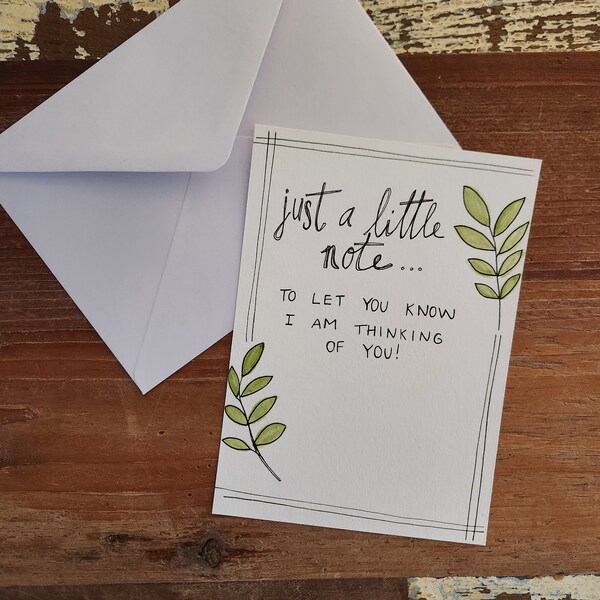 Just a Little Note - Etsy