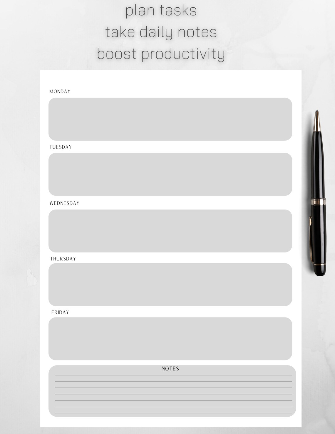2 Page Work Week Organizer Planner Page - Printable/digital - Etsy
