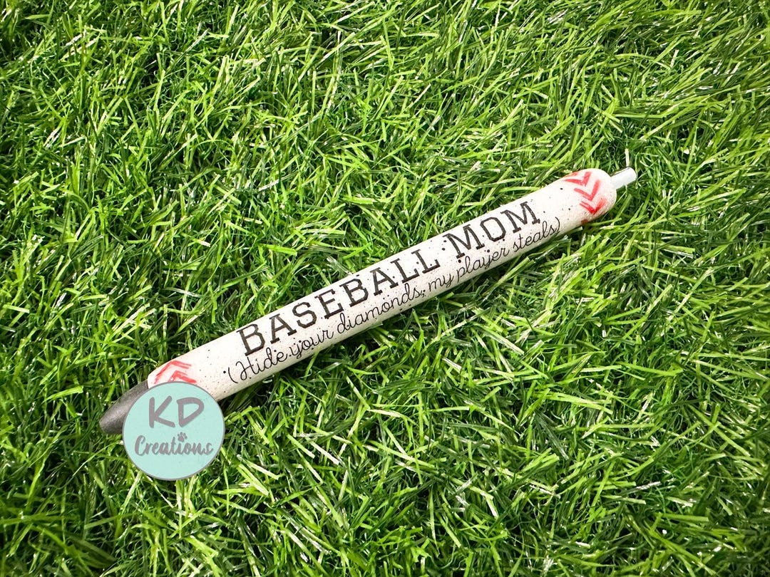 Custom Baseball Mom Glitter Pen, Glitter Pens, Personalized Pens ...