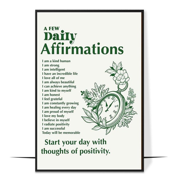 Daily Affirmation Poster - Etsy