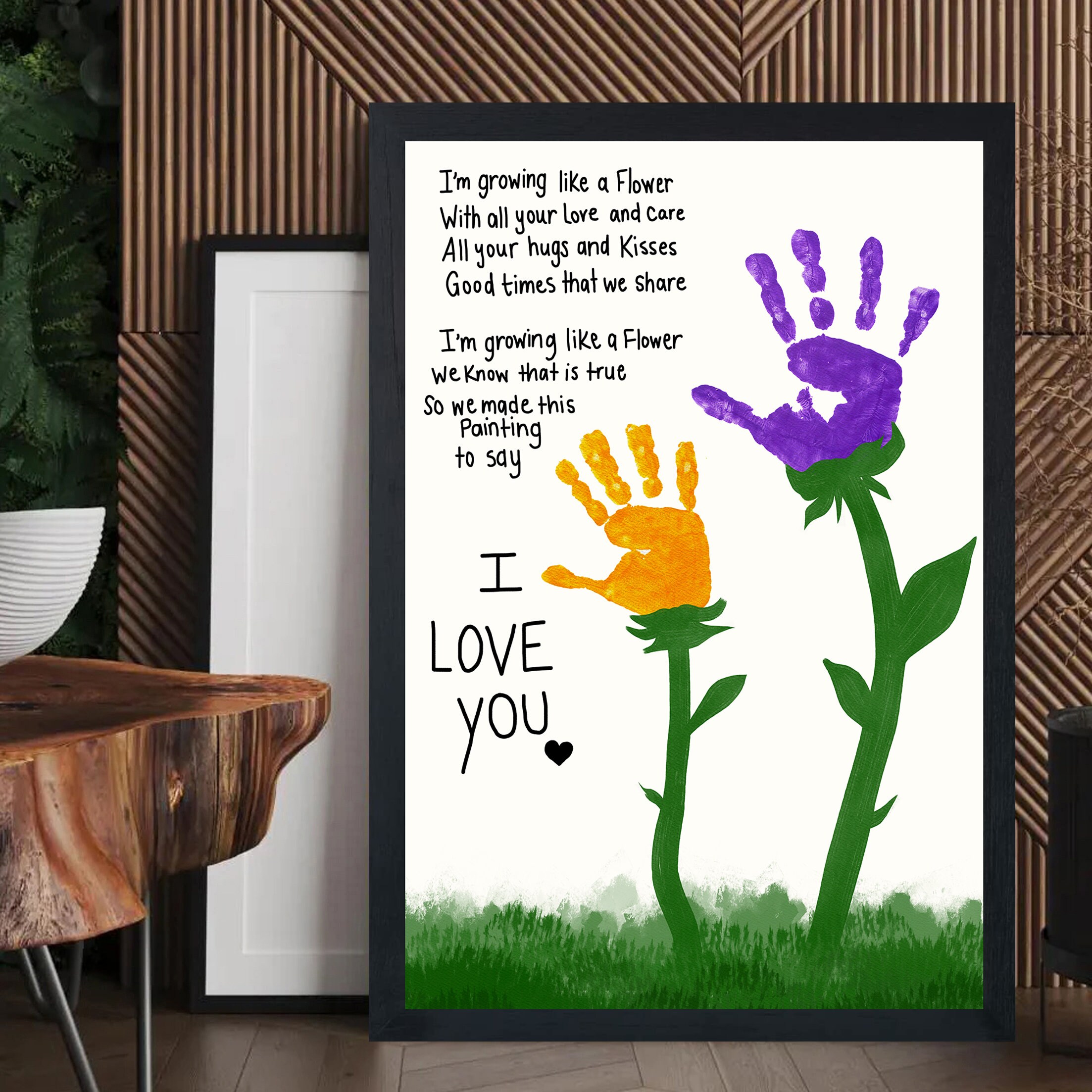 I'm Growing Like a Flower Handprint Art Mother's Day - Etsy