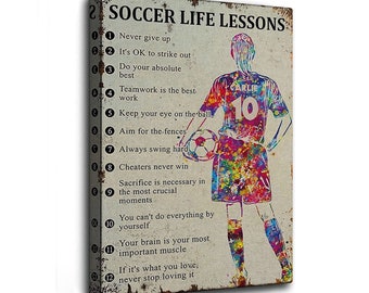 Soccer Life Lessons Poster - Etsy