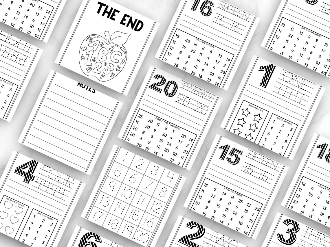 Tracing Numbers Workbook 1-20: Early Learning, Handwriting Practice for ...