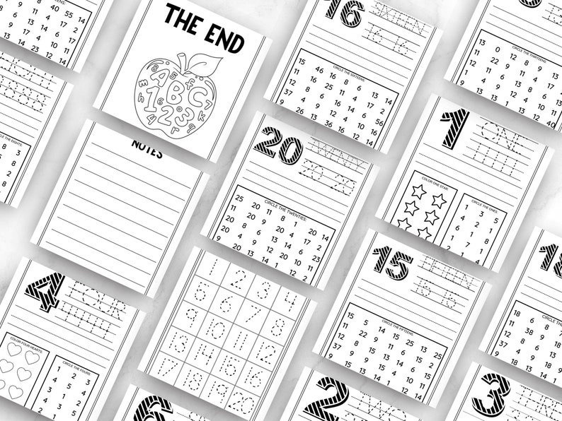 Tracing Numbers Workbook 1-20: Early Learning, Handwriting Practice for ...