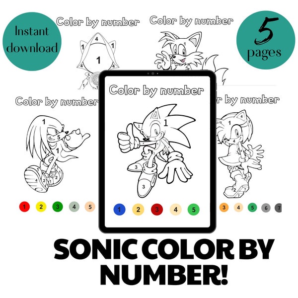 Sonic Number Png - Etsy