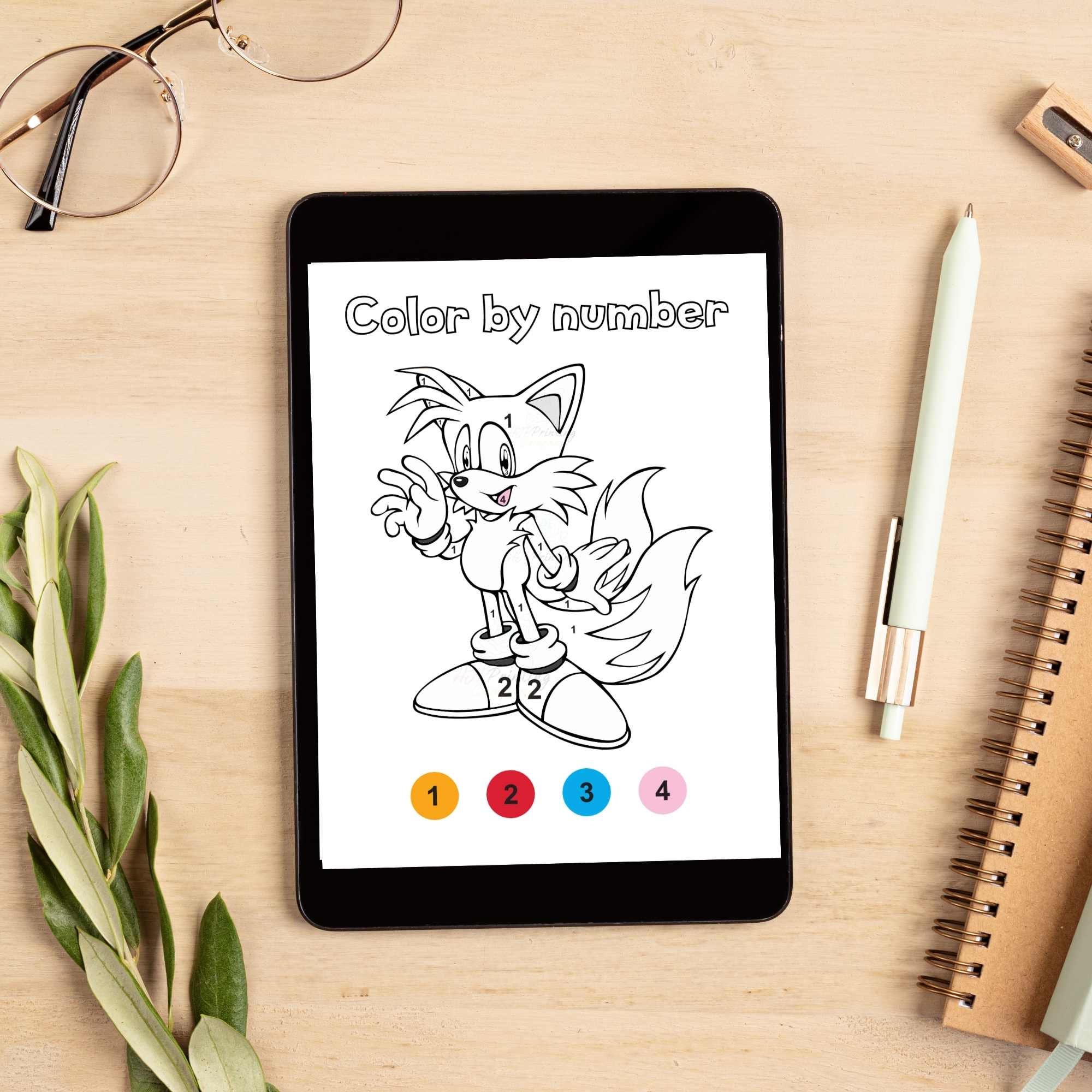 Color by Number Kids, Sonic the Hedgehog, Color by Numbers, Perfect ...