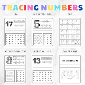 Tracing Numbers Workbook 1-20: Early Learning, Handwriting Practice for ...