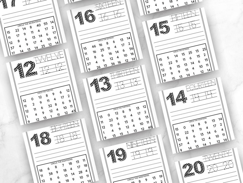 Tracing Numbers Workbook 1-20: Early Learning, Handwriting Practice for ...