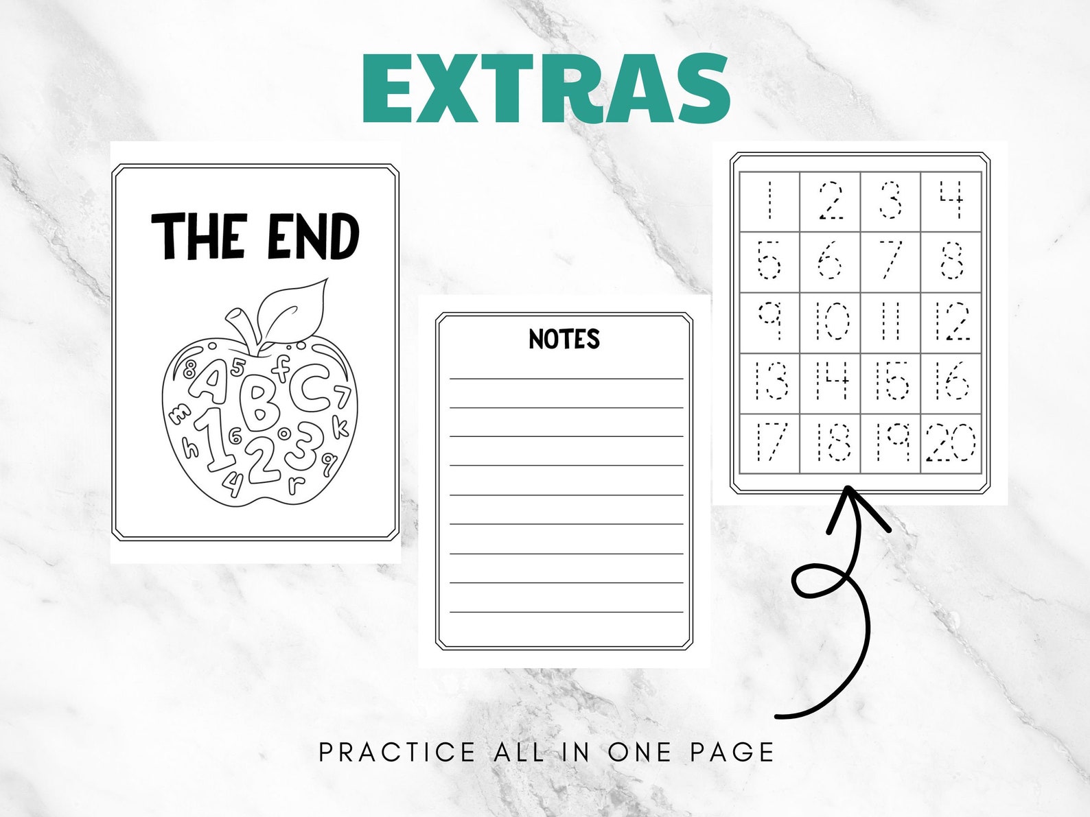 Tracing Numbers Workbook 1-20: Preschool Handwriting Practice (digital ...