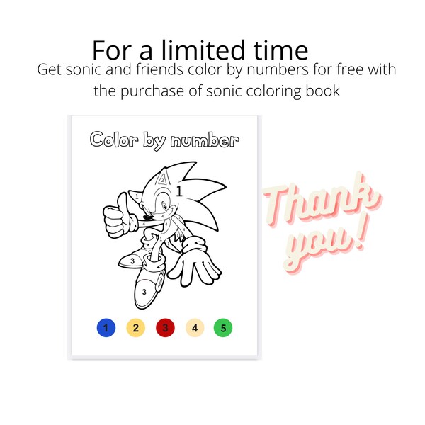 Sonic Color by Number - Etsy