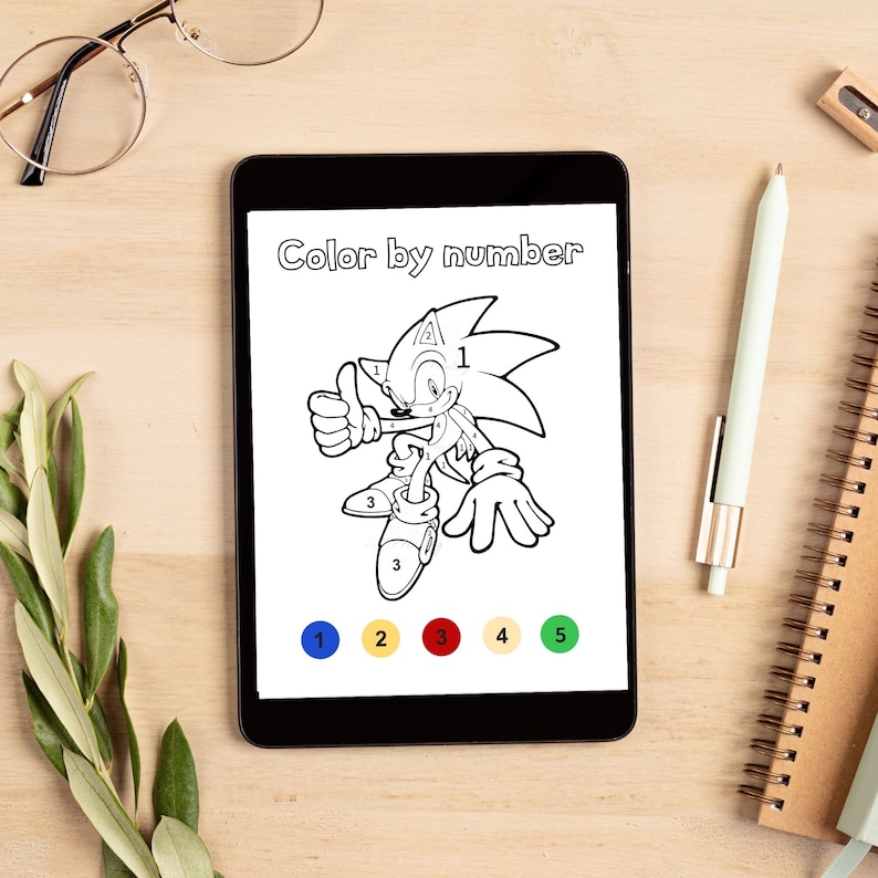 Color by Number Kids, Sonic the Hedgehog, Color by Numbers, Perfect Road Trip & Plane Activities ...