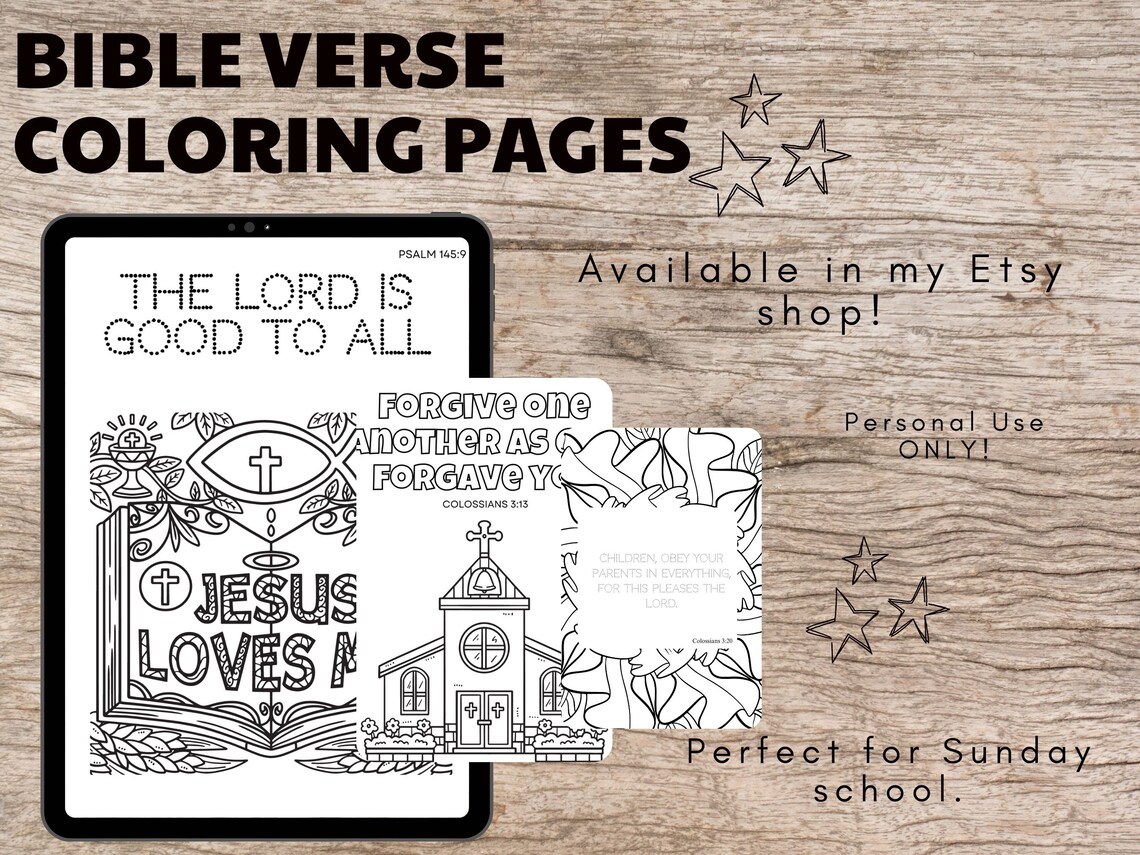 Bible Verse Coloring, Sunday School Coloring Book for Kids , Bible ...