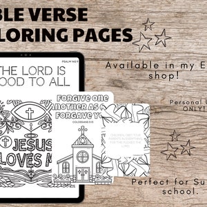 Bible Verse Coloring, Sunday School Coloring Book for Kids , Bible ...