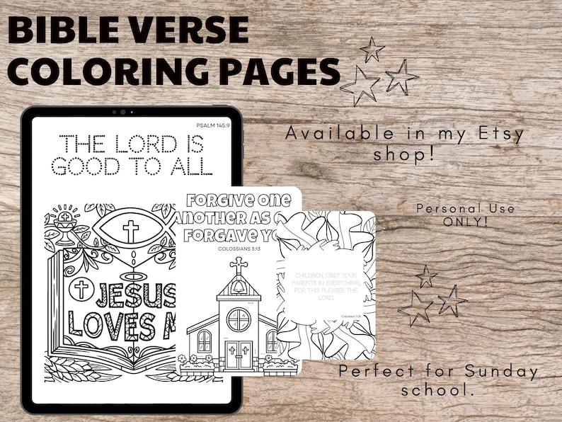 Bible Verse Coloring, Sunday School Coloring Book for Kids , Bible ...