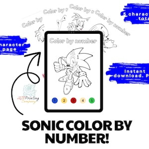 Sonic the Hedgehog, Color by Numbers, Color by Number Kids, Color by Number, Road Trip ...