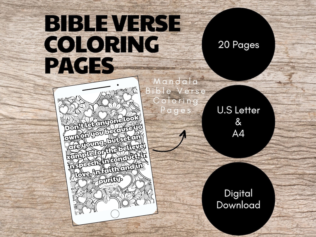 Bible Verse Coloring Book for Kids, Sunday School Activities Pages ...