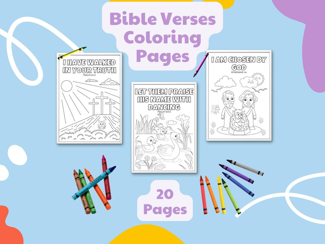 Bible Verse Coloring Pages, Kids Bible Coloring, Sunday School ...