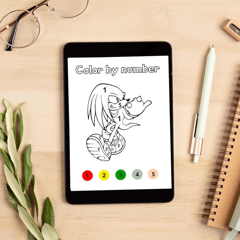 Color by Number Kids, Sonic the Hedgehog, Color by Numbers, Perfect Road Trip & Plane Activities ...