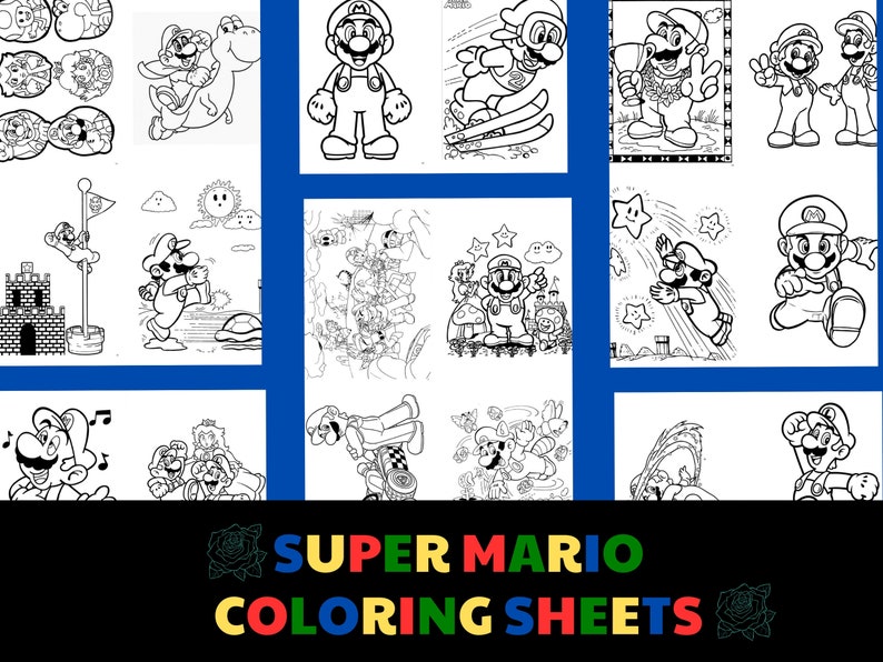 Mario Coloring Book Printable, Mario Coloring Book, Mario Activity ...