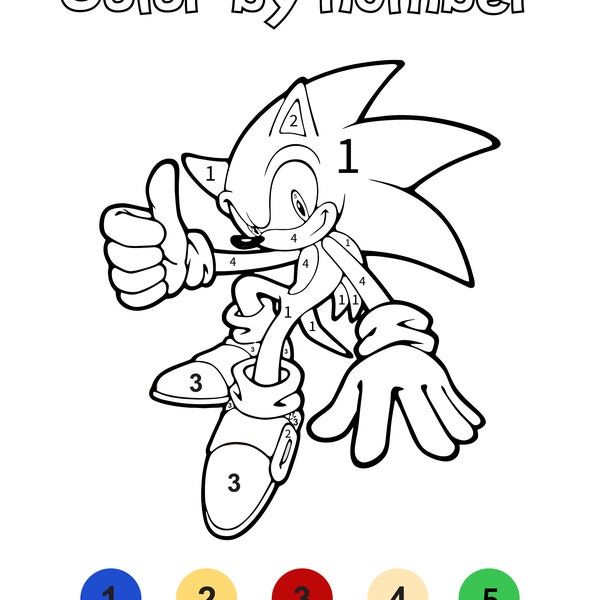 Sonic Color by Number - Etsy