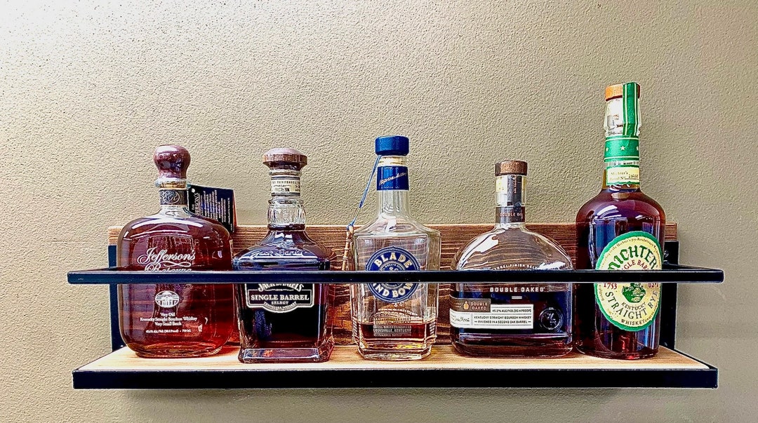 Bar Shelf Whiskey Wine Display 24 Inch. - Etsy